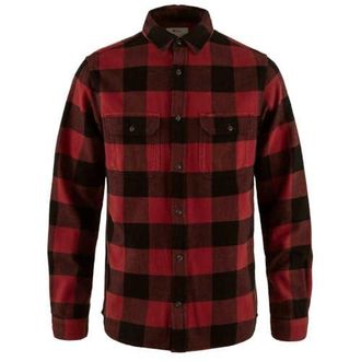 Fj&auml;llr&auml;ven FJALLRAVEN 82978-320-550 &Ouml;vik Heavy Flannel Shirt M T-Shirt Homme Red-Black Taille XL