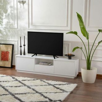 Pier Import Pier Import - Meuble tv blanc avec rangement - effet laque marfa