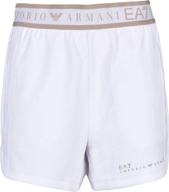 Emporio Armani Emporio Armani Ea7, Femme, Shorts, Blanc, Taille: 36 FR Shorts dentra&icirc;nement