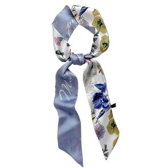 Generico Écharpe longue en soie pour femme, châle et couvre-chef imprimé à la mode, Color3, taille unique