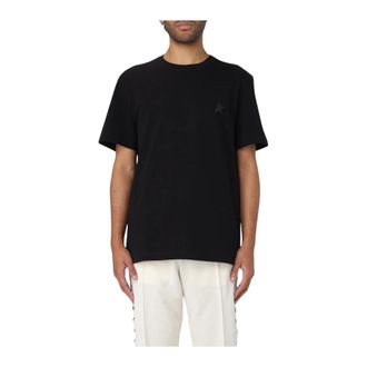 Golden Goose Homme, Tops, Noir, Taille: L T-shirt classique &agrave; manches courtes avec motif &eacute;toile