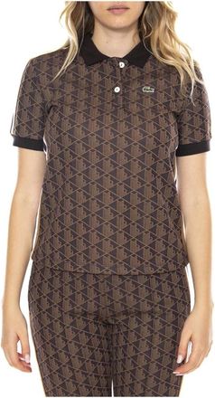 Lacoste Femme, Tops, Brun, Taille: 38 FR Polo Chemises