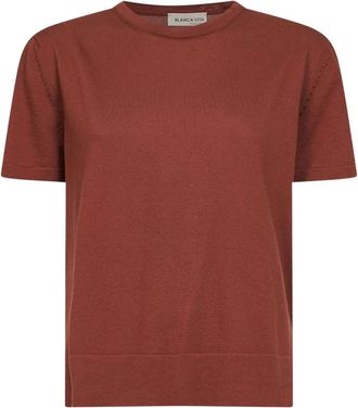 Blanca Vita Femme, Tops, Brun, Taille: 38 FR Blanca Vita Sweaters Brown