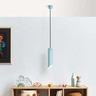 Opviq Elegant Turquoise Chandelier, Adjustable Height 37-114 cm, Metal Body, Ø8 cm Cap, 1 x E27 Socket, Perfect for Modern Home Décor | IP20 Rated