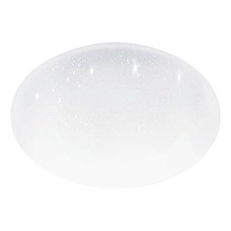 Eglo Luminaire plafonnier LED Pogliola, lampe de plafond avec effet crystal et dip switch, &eacute;clairage cuisine, panneau en m&eacute;tal et plastique en blanc, blanc