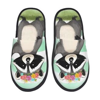 Generic Fourrure Pantoufles Raton Laveur Mignon L&eacute;gers Pantoufles En Feutre Peluche Maison Slippers Pour Camping Automne H&ocirc;tel L