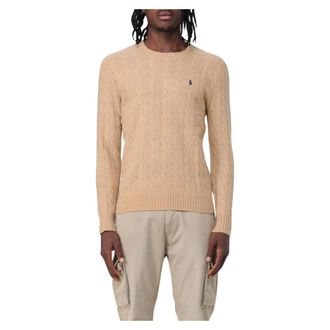 Polo Ralph Lauren Homme, Pulls, Brun, Taille: L Pull ras du cou classique en maille