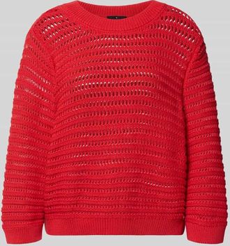 Monari Oversized Pullover in semitransparentem Design Modell Ajour