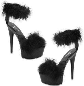 Supvox Sandales &agrave; Talons Hauts pour Femmes Fines Lani&egrave;res Plateforme Imperm&eacute;able Couleur Noire Taille 41 Chaussures d&Eacute;t&eacute; &Eacute;l&eacute;gantes Antid&eacute;rapantes pour Soir&eacute;e