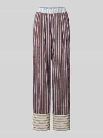Jake*s Casual Hose im Allover-Look mit elastischem Bund