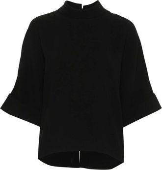Mark Kenly Domino Tan Femme, Blouses et Chemises, Noir, Taille: 38 FR Bailee Crepe Blouse