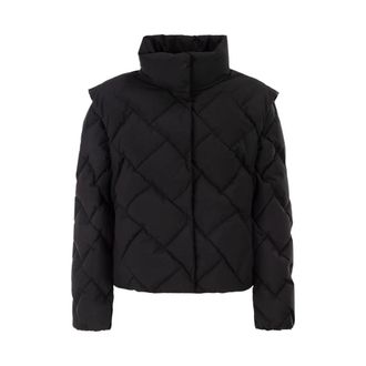 Herno Wandelbare gesteppte Daunenjacke - - Jackets - Damen - Schwarzk - L