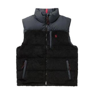 Ralph Lauren Homme, Vestes, Noir, Taille: L Gilet Hybride Sherpa / Duvet