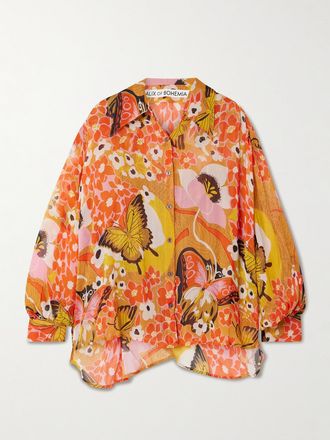 Alix of Bohemia Chemisier En Georgette Emery Marigold Meadow - Orange