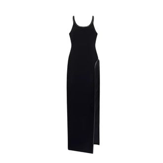 DAVID KOMA Leather Tubes Dress - - Dresses - Damen - Schwarzk - XS