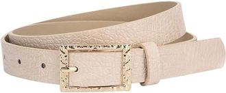 Generic Ceinture &eacute;Lastique Femme - Ceinture en cuir brillant motif d&eacute;coratif boucle carr&eacute;e &eacute;l&eacute;gante pour homme et femme