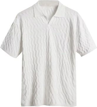 Generic Polo Pull en Tricot l&eacute;ger pour Homme avec Manches Courtes et col V Les activit&eacute;s de Loisirs Estivales Occasions d&eacute;contract&eacute;es Pendant la Saison Chaude