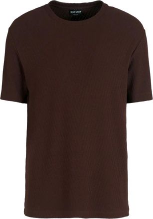 Giorgio Armani t-shirt &agrave; encolure ronde - Marron