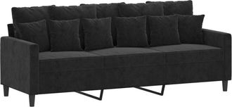 vidaXL vidaXL 3-Sitzer-Sofa Schwarz 180 cm Samt