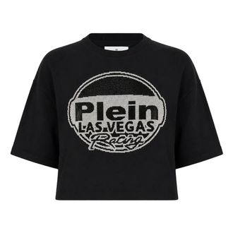 Philipp Plein T-Shirt Col Rond Racing - Femme - Tops - Noir - Taille: 44 FR