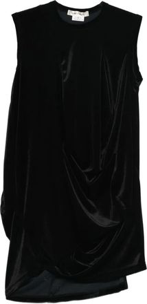 Comme Des Garçons haut à effet drapé - Noir