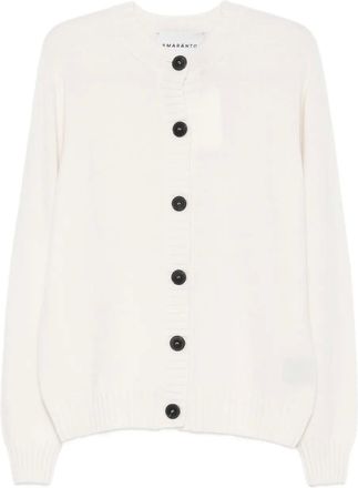 Amaranto cardigan &agrave; boutonni&egrave;re - Blanc