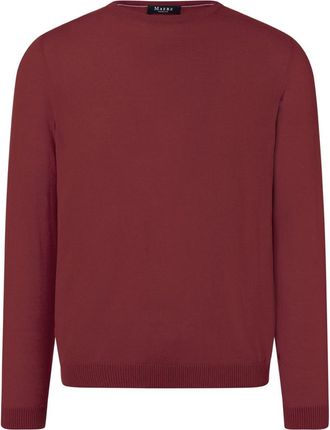 Maerz Rundhals-Pullover aus extrafeiner Merinowolle in