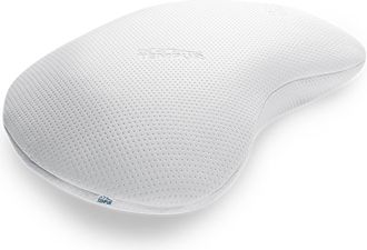Tempur Sonata Kopfkissen Memory Foam, ergonomisches Nackenstützkissen für Rücken- und Seitenschläfer, Liegefühl fest, L (61 x 40 x 12.5 cm), Weiß
