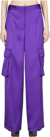 Versace Femme, Pantalons, Violet, Taille: 34 FR Pantalon Cargo en Satin