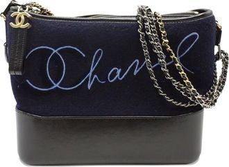 Chanel Paris-Hamburg Gabrielle Umhängetasche mit Stickerei - Blau