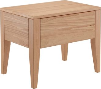 Erst-Holz Nachttisch Buche massiv konische Form mit Schublade 90.20-K44