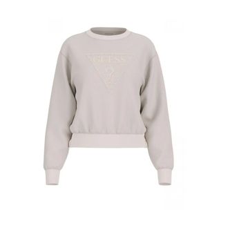 Guess Femme, Sweatshirts et sweats &agrave; capuche, Blanc, Taille: 40 FR SweaT-shirt