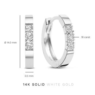 Isabel Bernard Ohrringe - De la Paix Madeline 14 karat hoop earrings diamo - f&uuml;r Damen