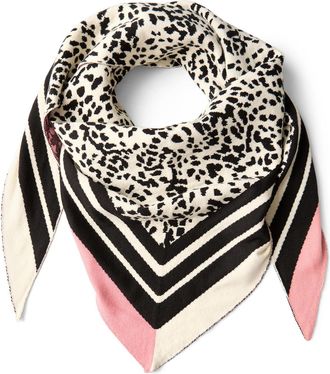 Street One Dreieckstuch mit Leo-Muster Black A