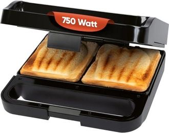 Profi Cook ProfiCook Sandwichmaker | muschelf&ouml;rmige Sandwiches mit extra viel F&uuml;llung | antihaftbeschichtet | XXL-Toastscheiben | 750 Watt Toaster Sandwichtoaste