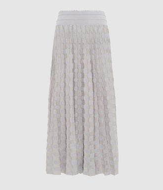 Molli Jupe Longue Delicate Gris Chine Clair