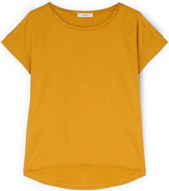 Motivi Zweifarbigen T-Shirt aus Baumwollmischung - - Blouses & Shirts - Damen - Gelb - M