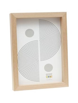 Deknudt Frames Bilderrahmen - Holz-Finish in heller Holzoptik - schlicht - FSC Mix - für Format 13 x 18 cm - zum Aufhängen oder Aufstellen