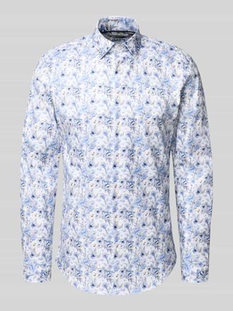 Jake*s Slim Fit Business Hemd aus Baumwolle mit Kentkragen