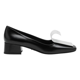 Prada Schwarze Absatz Decollete Schuhe - - Shoes - Damen - Schwarzk - 40 EU
