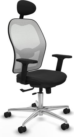 Piqueras y Crespo Jorquera Stuhl mit 2D-Armen, h&ouml;henverstellbarer Lendenwirbelst&uuml;tze und festem Kopfteil, ausgestattet mit Syncro/Traslack und injiziertem Schaumstoff, 