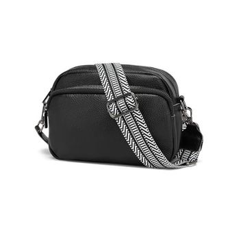 Miss Lulu Sac à Main Femme Bandoulière,Crossbody Bag Sacs à Caméra Unisexes avec Large Bandoulière Réglable PU avec Denim Style