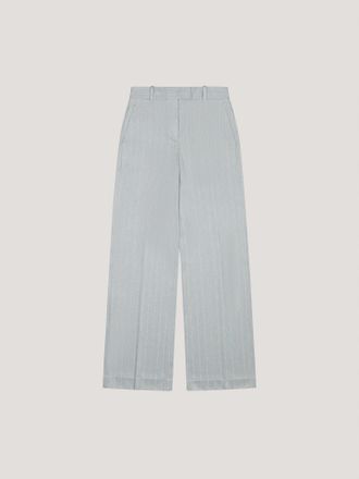 Circolo 1901 Pinstriped high-waisted trousers Acquamarina 8312 / 40