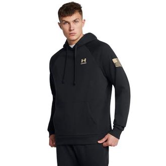 Under Armour Sweat &agrave; capuche drapeau de la libert&eacute; pour homme, (001) Noir/sable du d&eacute;sert, Medium