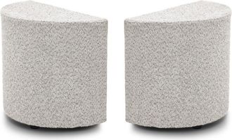 BOBOCHIC Bobochic - Lot de 2 chevets noam tissu bouclette Blanc