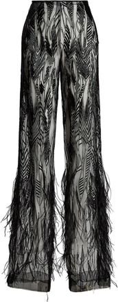Ralph Lauren Collection pantalon Bradlee à ornements de plumes - Noir