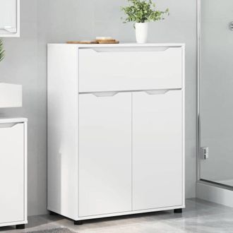 vidaXL vidaXL Cabinet de salle de bain avec tiroir Blanc 72,5 x 36,5 x 100 cm