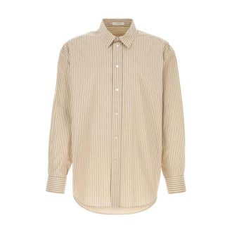 The Row Gestreiftes Baumwoll-Popeline-Hemd - - Shirts - Herren - Braun - L