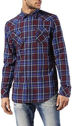 Diesel 0QAMS Chemise, Bleu, S Homme