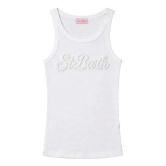 Saint Barth Femme, Tops, Blanc, Taille: 42 FR Ada Tank Top